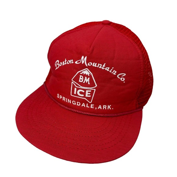 Unbranded | Accessories | Vintage Trucker Hat Cap Red White Boston ...
